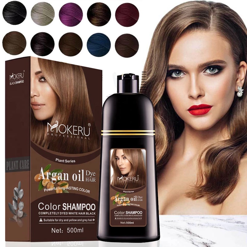 MOKERU Professional Dye Natural Organic Brown Hair Color Permanent Hair ...