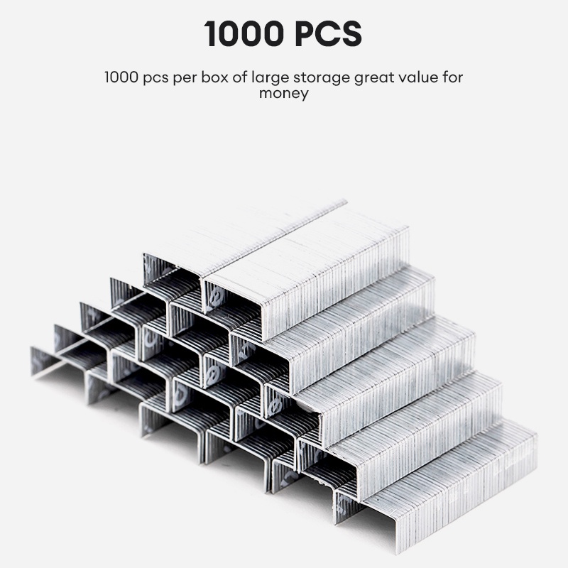 Deli 1000Pcs 24/6 Staple Wire Set (12*6mm)For Staplers School Office ...