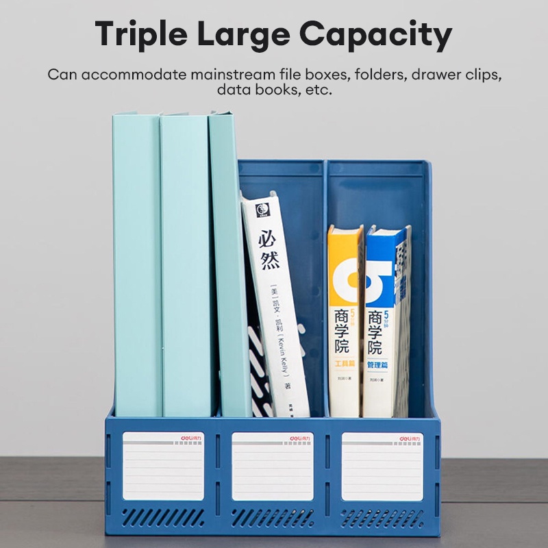 Deli File Organizer Magazine File A4 3 / 4 Tier 78998 78997 | Shopee ...