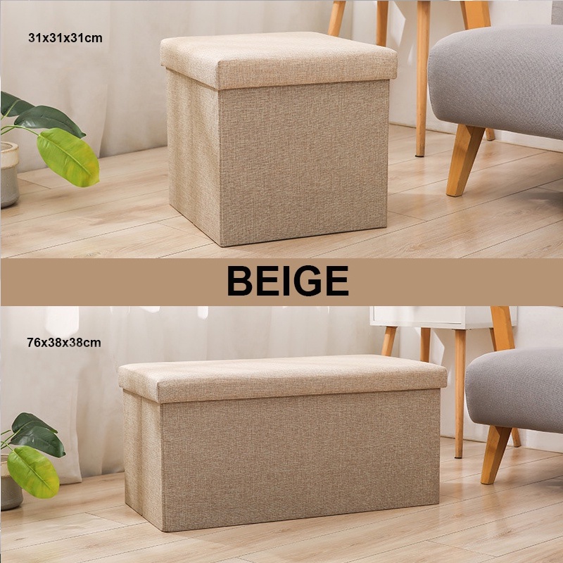 Omax Cotton and Linen Storage Stool Can Sit on Adult Sofa Stool ...