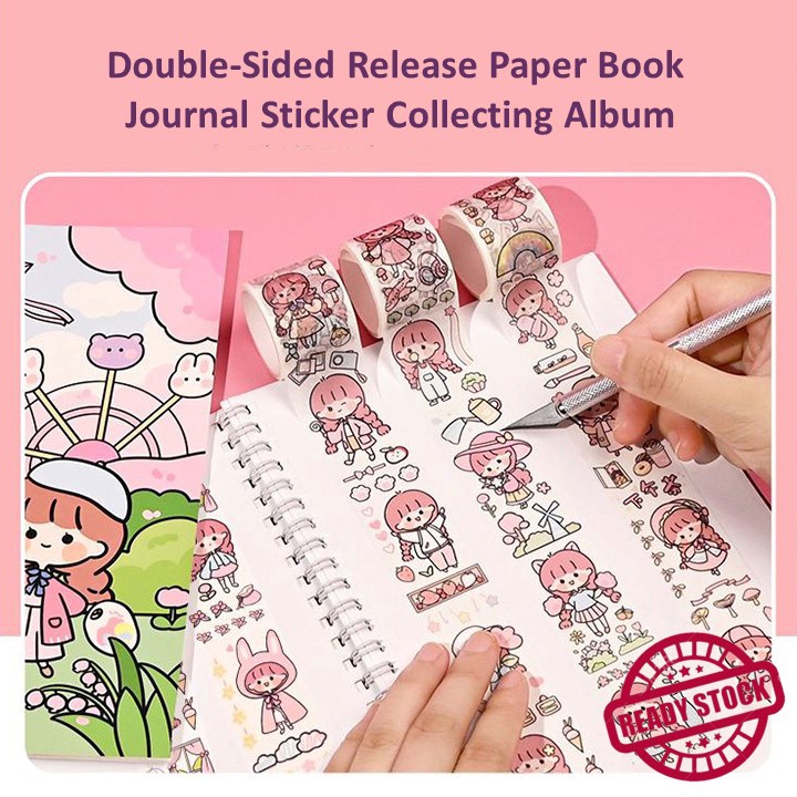Journal Sticker Collecting Book Album Reusable Double-Sided Release ...