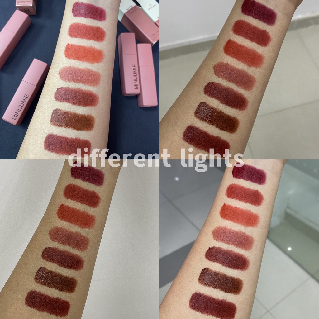 MINIJUMIE Little Mood Lip Mud Velvet Matte Lip Mud Chocolate brown ...