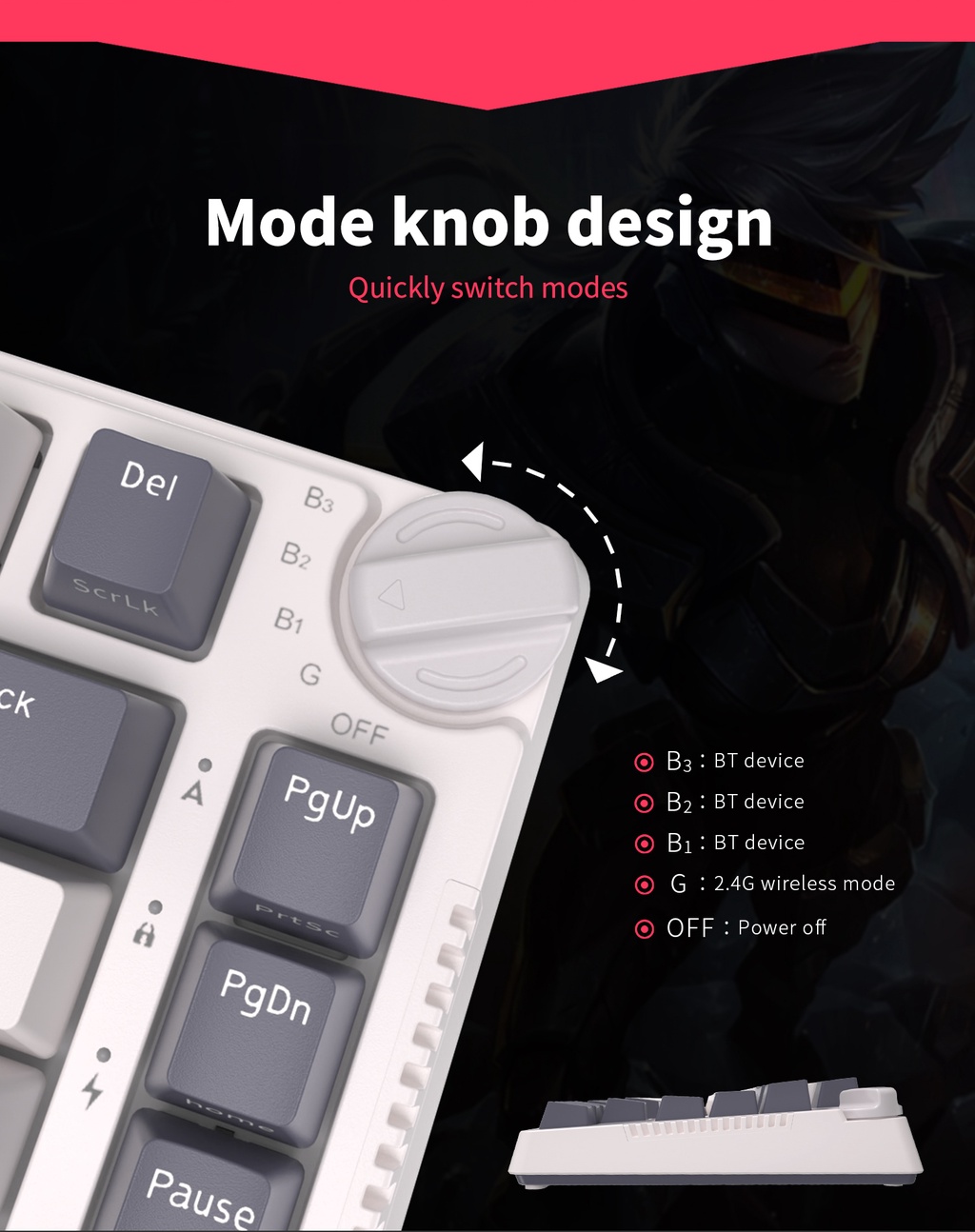 RK Royal Kludge RKH81 81 Key Gasket Structure Tri-mode RGB Wired ...