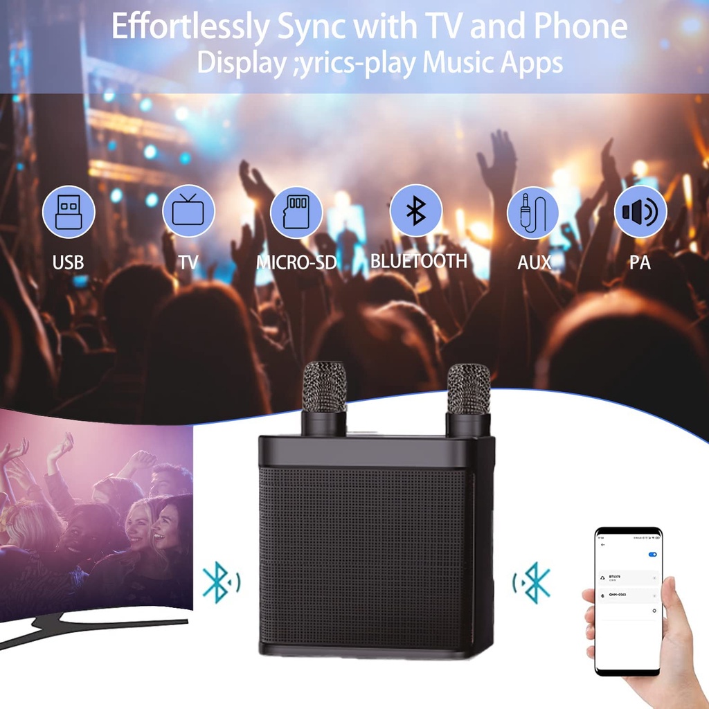 Su-Yosd YS-203 Family Party KTV Equipment Wireless Microphone Bluetooth ...