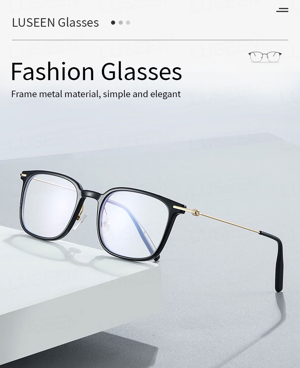 LUSEEN Photochromic Anti Radiation Eyeglass For Woman And Men TR ...