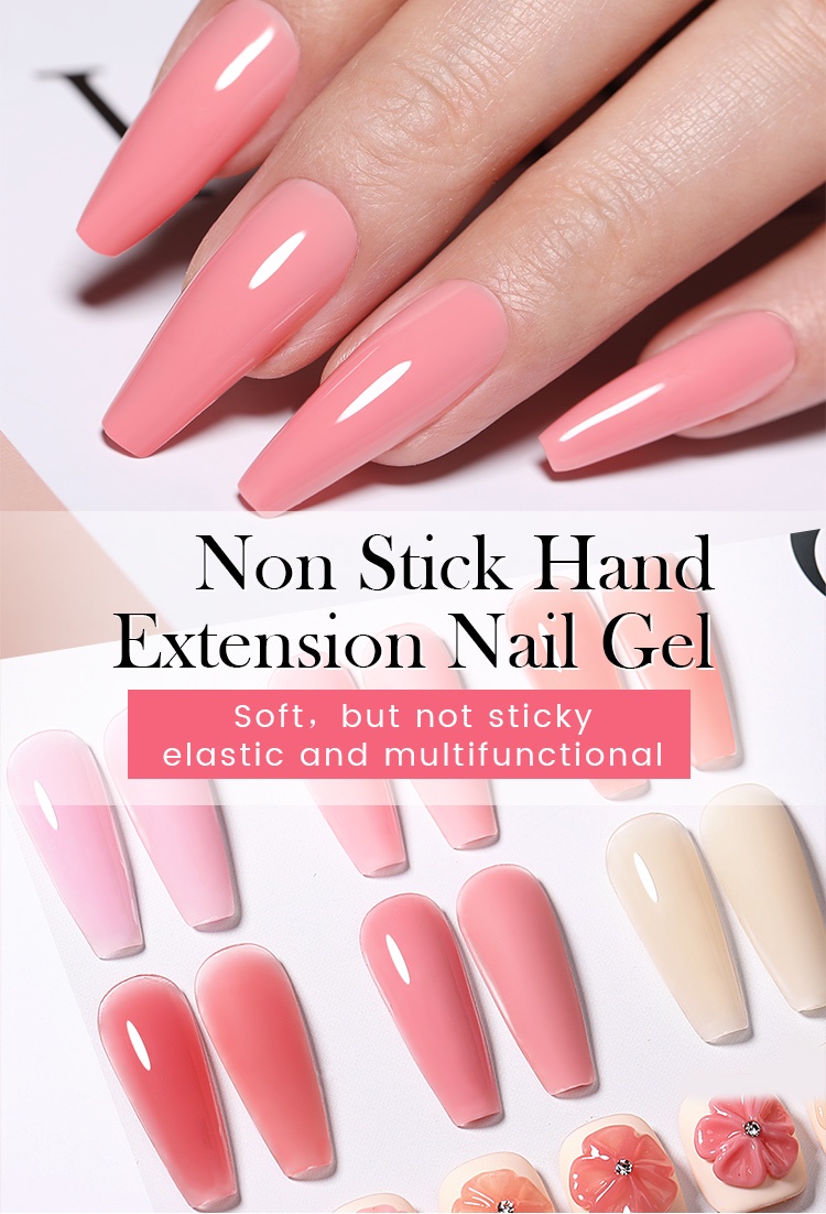 Born Pretty Nail Gel Set Non Stick Hand Solid Extension Nail Gel ...