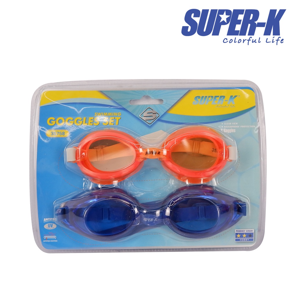 Super-K SK-35758 Swimming Goggles 2in1 x 1 pair | Shopee Philippines
