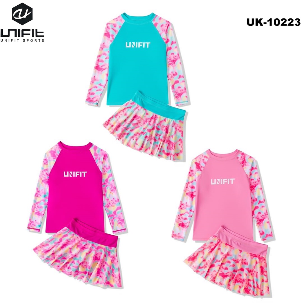 UNIFIT Kids Rush Guard Terno Swimming Attire Girls UK-10223 | Shopee ...