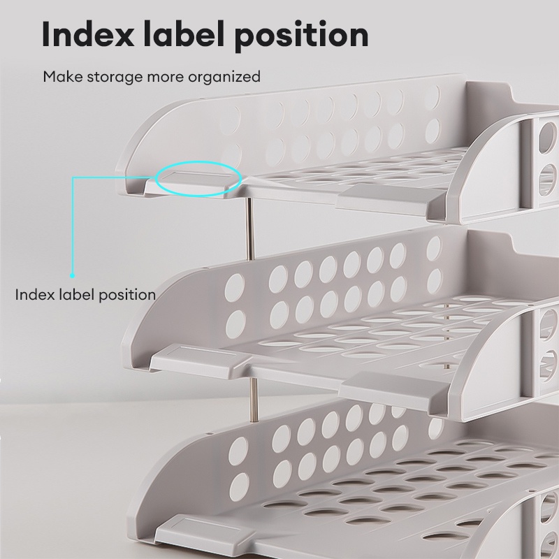 Deli 3-Layer Desk File Organizer Paper Magazine Document Tray School ...