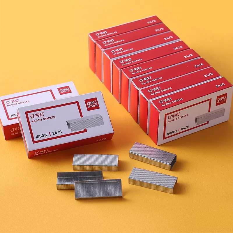 Deli 1000PCS/BOX Staple 24/6 School Office Supplies E0012N | Shopee ...