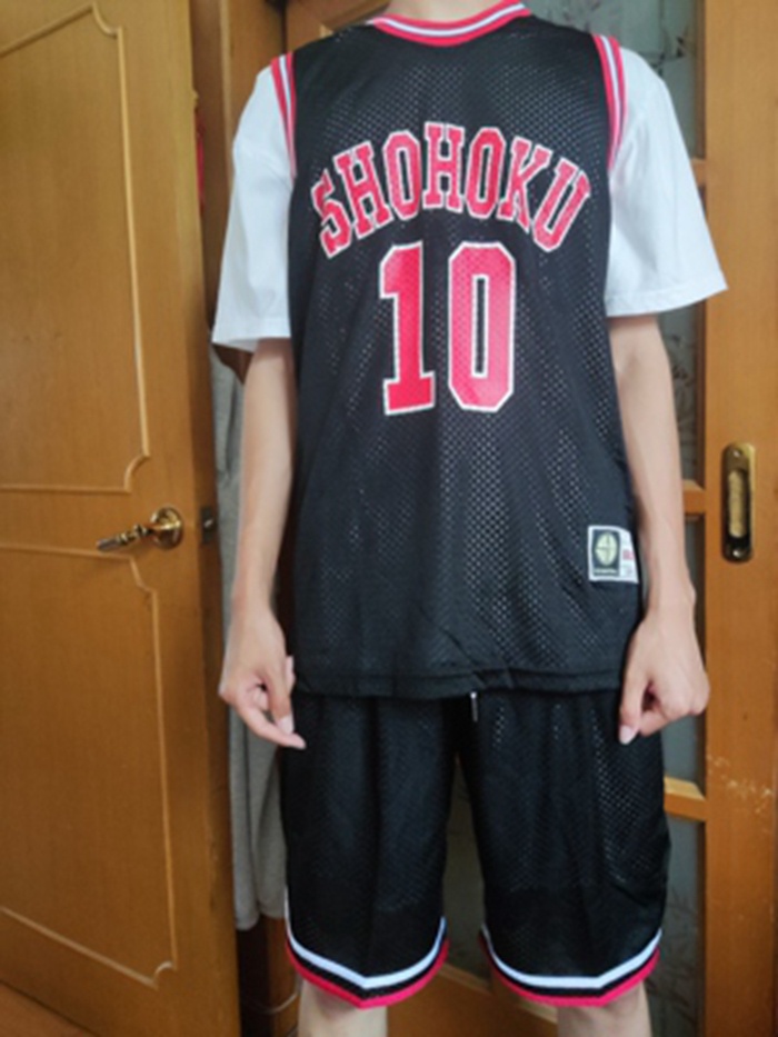 Anime Slamdunk Shohoku School Basketball Team Black Jersey 1-15 Cosplay ...