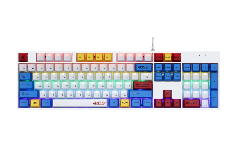 Zeus x Gundam RGB Backlit Mechanical Gaming Keyboard 104 Keys Blue ...