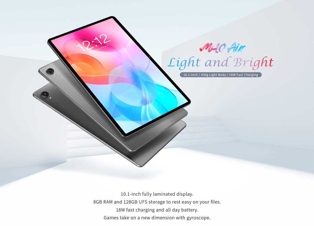 Teclast M40 Air Tablet PC 8+128GB 10.1'' FHD 6000mAh 4G LTE WIFI & BT 5 ...