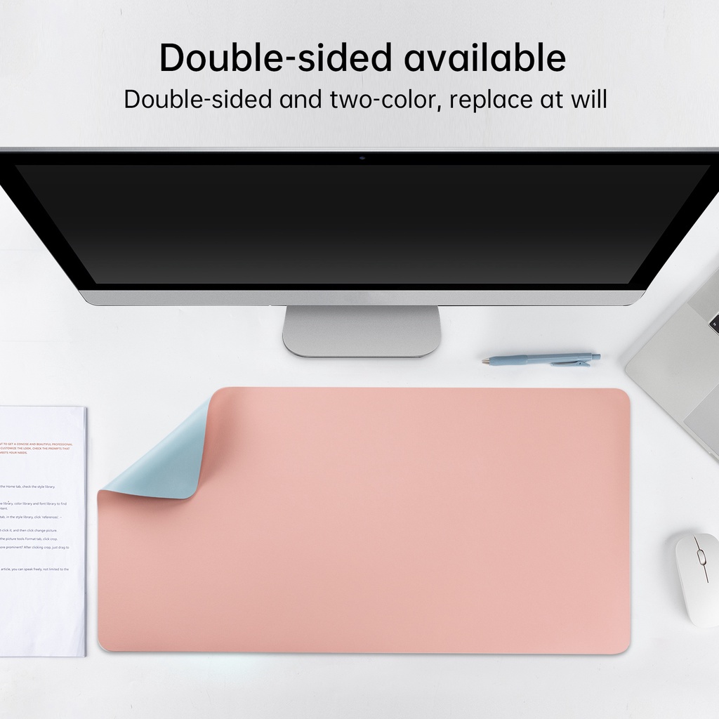 Vusign by Deli Mouse Pad Double—Side PU Leather Gaming Mouse pad ...