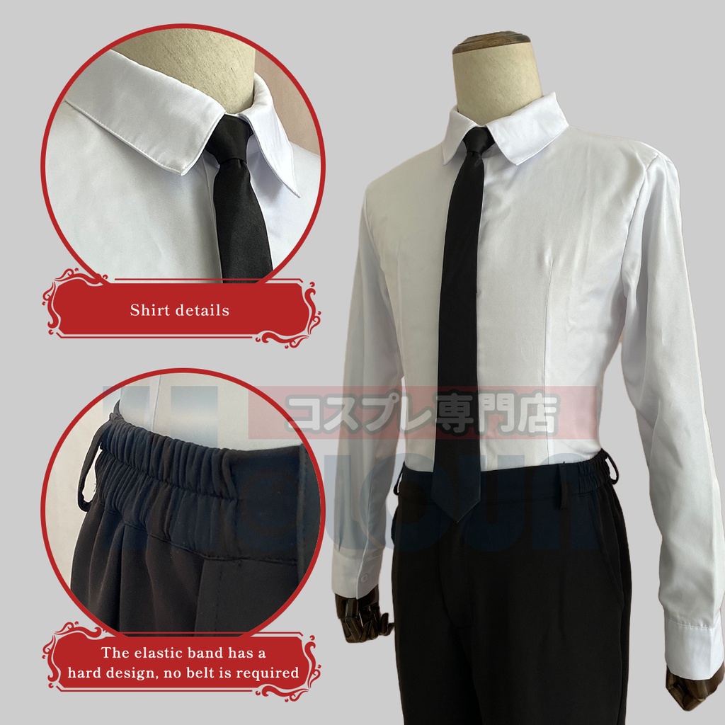 HOLOUN Anime Chainsaw Man Cosplay Costume Denji Aki Hayakawa Black Suit ...