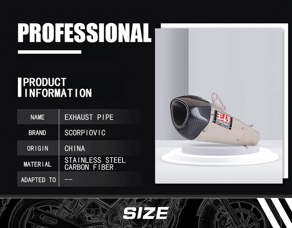 Motorcycle Modified Muffler Yoshimura R55 Exhaust Pipe GSXR1000 CBR500 ...