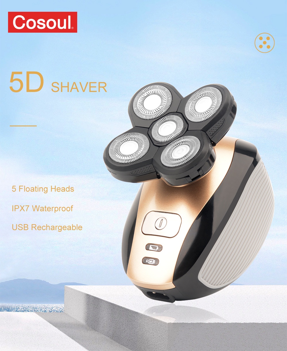 Electric Shaver for Men Bald Head Shaver Men's Rechargeable Electric ...