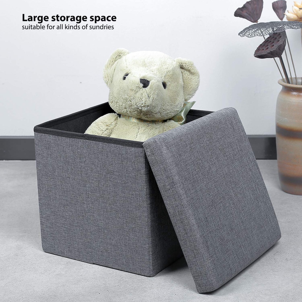 Footrest Foldable Storage Box/Storage Stool 30*30*30cm Foot Seat ...