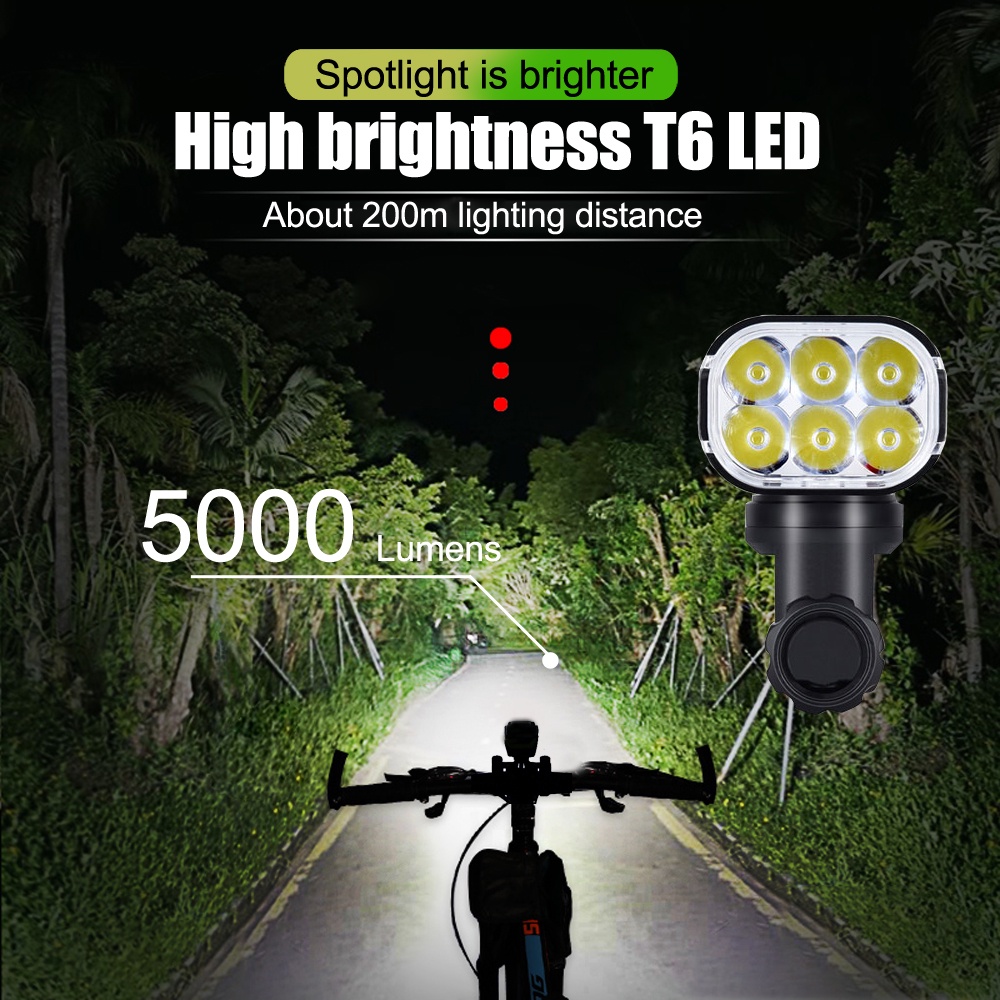 NEWBOLER 5000 Lumens Bicycle Front Light MTB Front Lamp Type-C ...