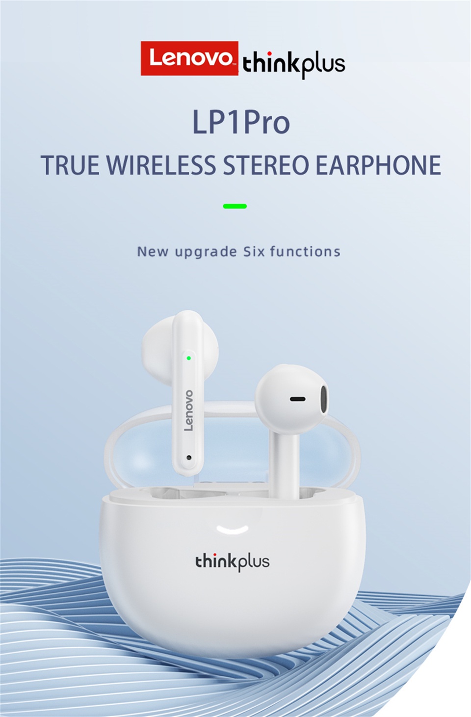Lenovo LP1 Pro Bluetooth Earphones Wireless Earphone HIFI Stereo ...