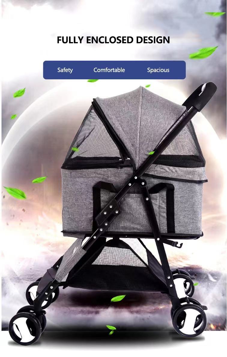 Doogo Pet Stroller Separable Dog Four-Wheeled Outing Detachable Handbag ...