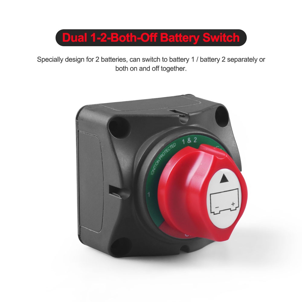3 Position 12-60V Master Battery Power Kill Off Switch 300A Selector ...