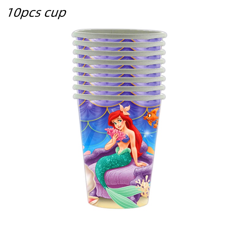 The Little Mermaid Princess Ariel Tableware Set Birthday Party ...