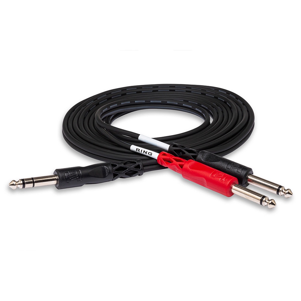 Hosa - STP-201 1/4" TRS to Dual 1/4" TS Insert Cable, 1meter (Audio ...