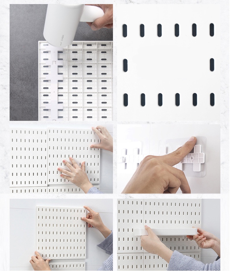 DIY Free Combination Pegboard Dish Rack Kit Hole Board for Organizer ...