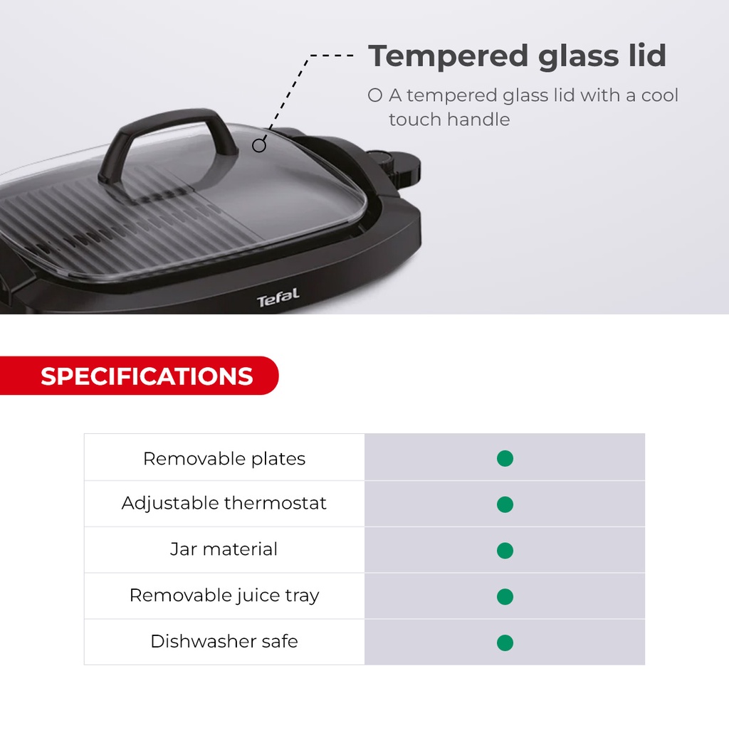 Tefal Health Multi Griller CB6A0827 Non-stick | Shopee Philippines
