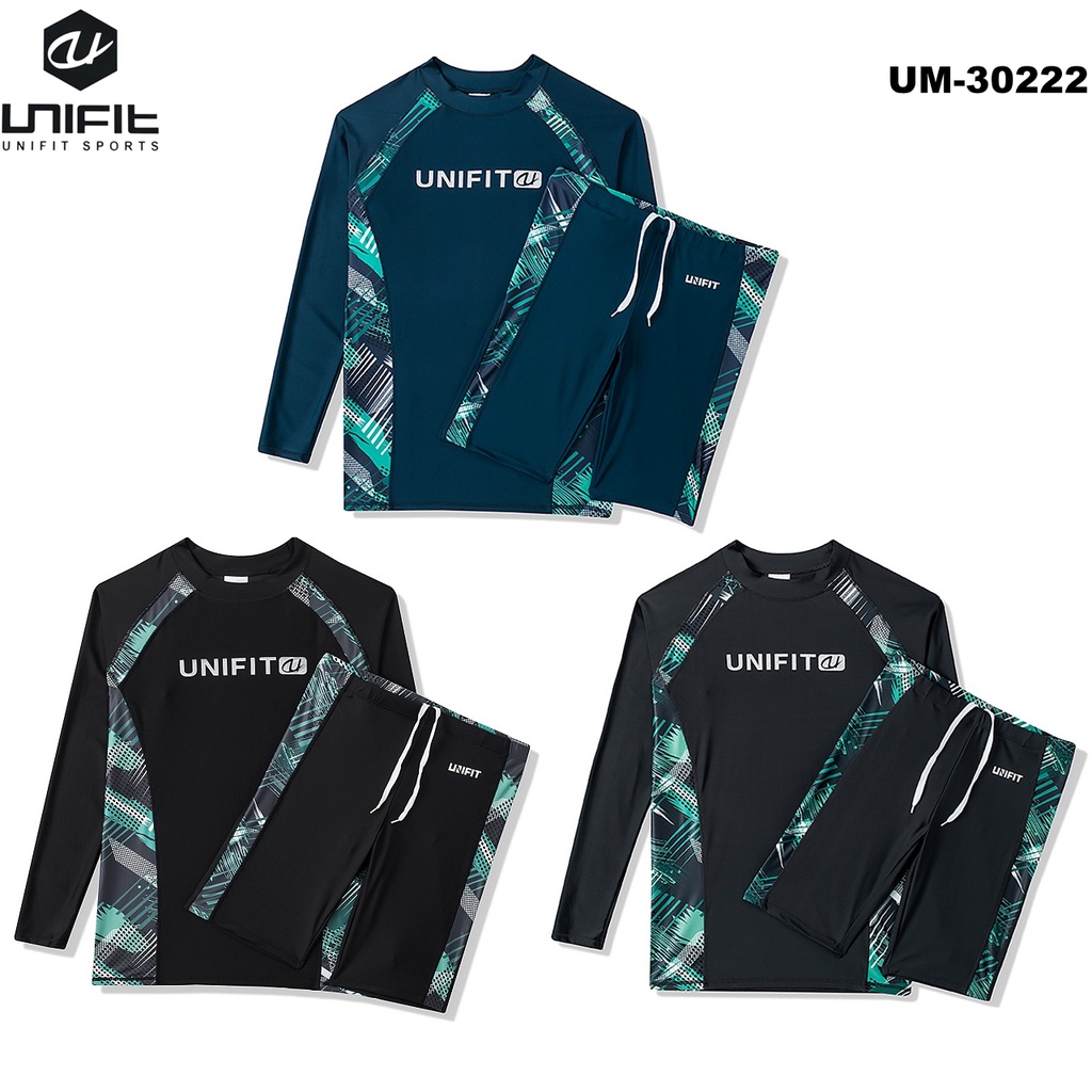 UNIFIT Men's Rash Guard Swimsuit Swimwear Dri-Fit Rush Guard Terno ...