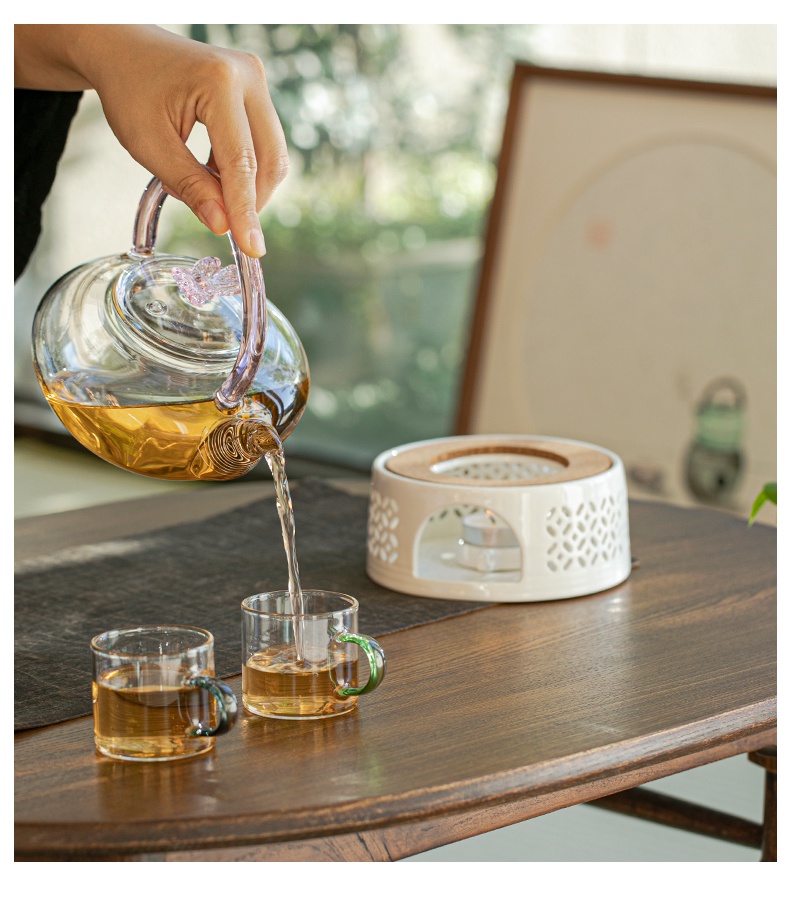Teapot base Candle heating to keep warm Glass teapot Health and ...