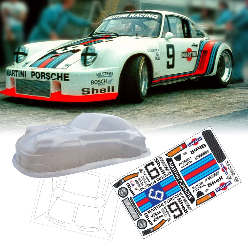 1set Porsche911 1/10 1:10 M car PC body shell 210mm wheelbase clean RC ...