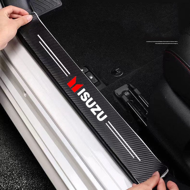Isuzu 9Pcs Carbon Fiber Door Sill Protection Stickers For Panther Elf ...