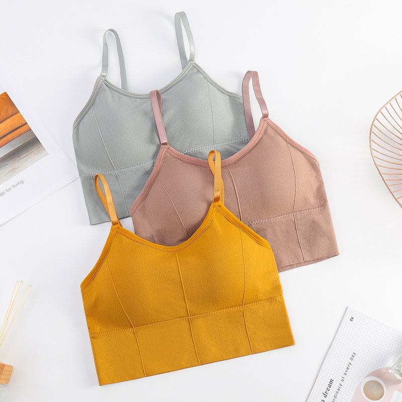 ZXYOUPING Bra Crop Top for Women Bralette 3D Ribbed Knitted Run Sports ...
