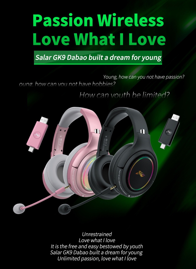 GK9 3 Models Hifi Headphones with Mic RGB Noise Canceling PC Gaming ...