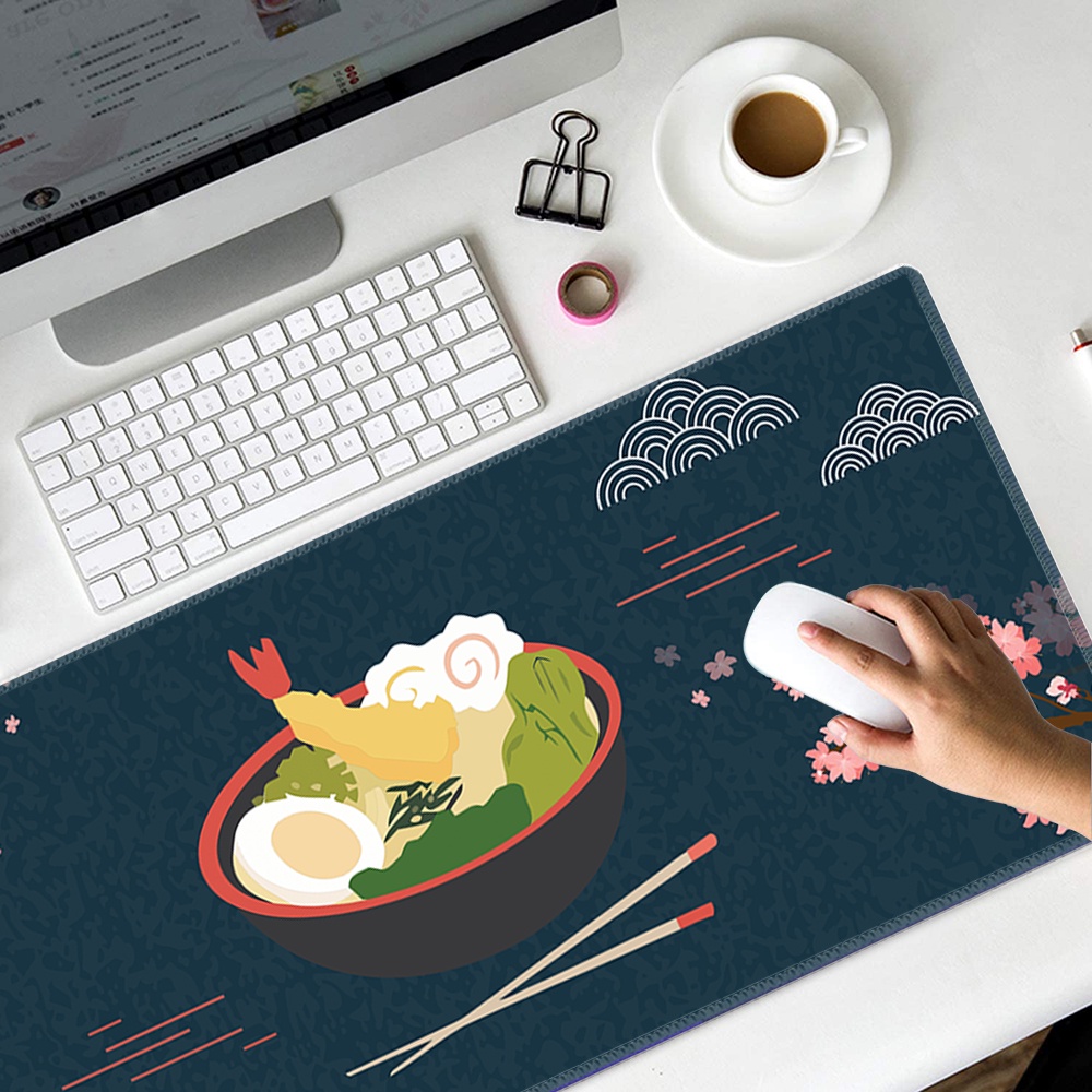 Sushi Mousepad Deep sea blue Custom Printed Large Mouse Pad Gaming ...