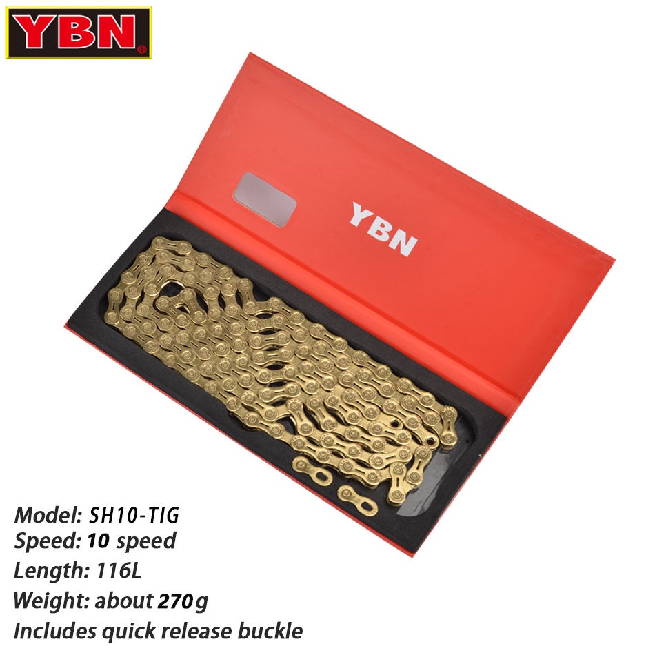 YBN Bike Chains 10 11 12 Speed Lightweight Hollow Chains | Shopee ...
