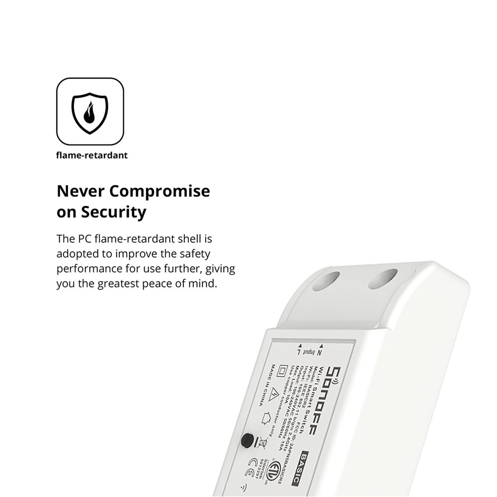 SONOFF BasicR2 Smart Wireless Switch Light Controller Module Voice Control Sync Status Smart ...