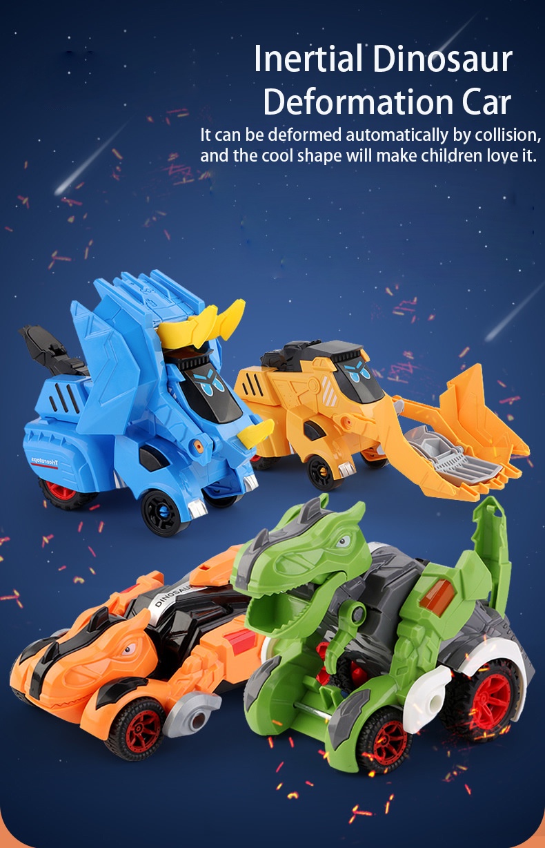 2 In 1 Monster Truck Transformation Car Toy Children Dinosaur Car Toy ...