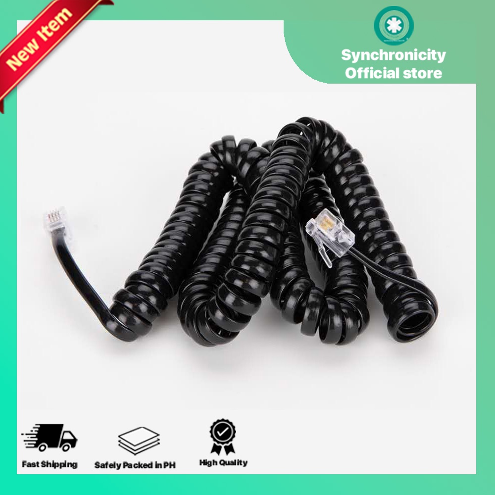 Cybertec Telephone Spiral Cord 7FT 14FT | Telephone Wire Sparepart ...