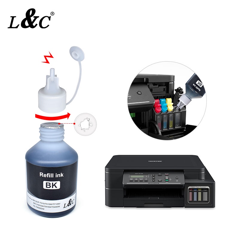 L&C BT5000 D60 Ink Refill Ink for Brother Printer Dcp-T300 T310 T500w ...
