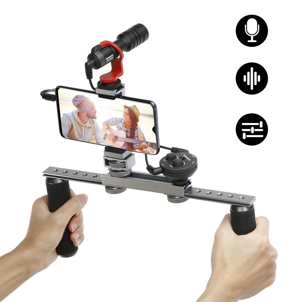 Saramonic AX1 Mini Mixer Audio Adapter 2-Channel 3.5mm Microphone Audio ...