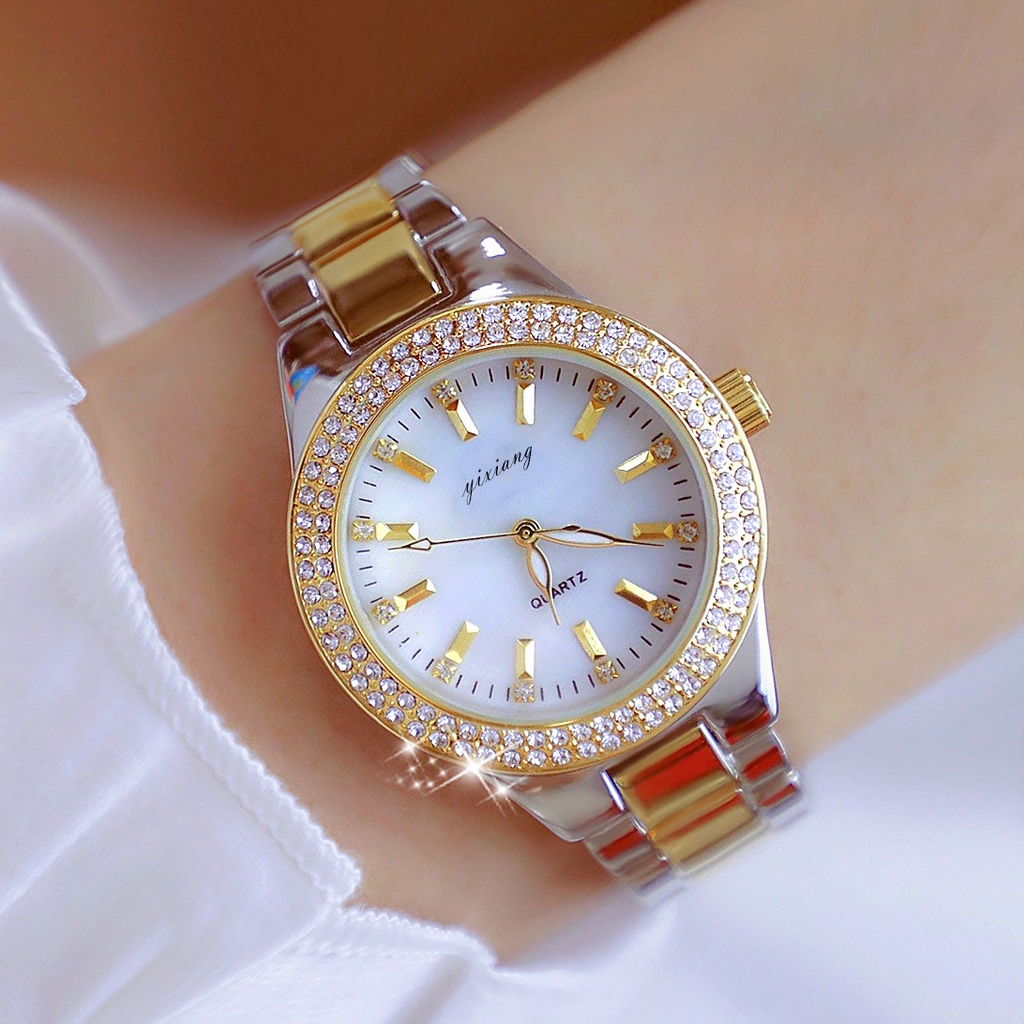 Watch For Women Alloy Strap BS Rhinestone Business Quartz Watches Relo ...