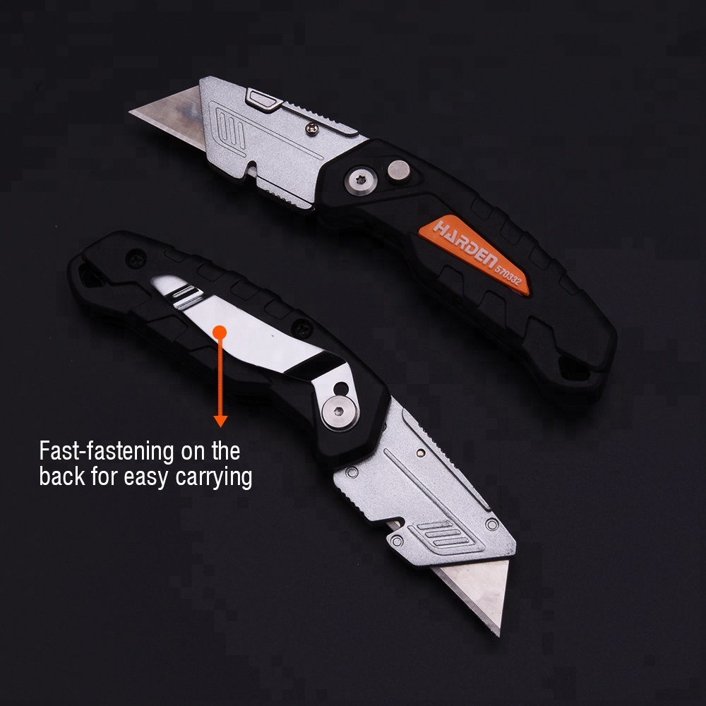 Harden 570332 Folding Cutter With 5Pcs Blade (Professional) Foldable ...