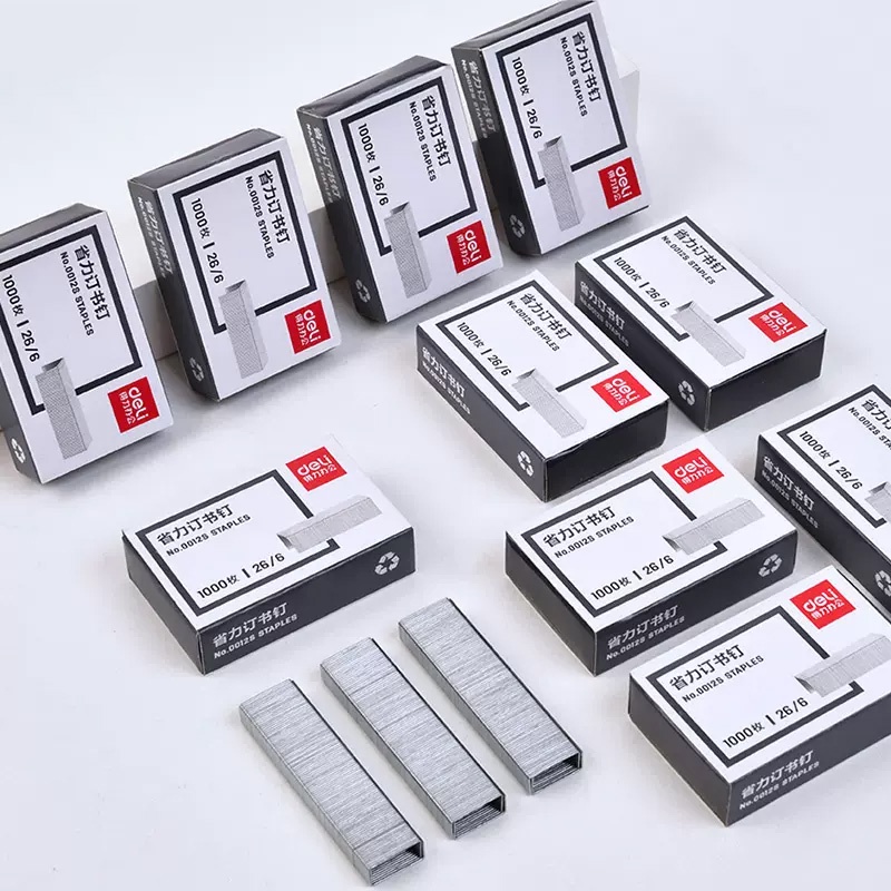 Deli 1000PCS/Box Staple Wire 26/6 School Stationery Office Supplies ...