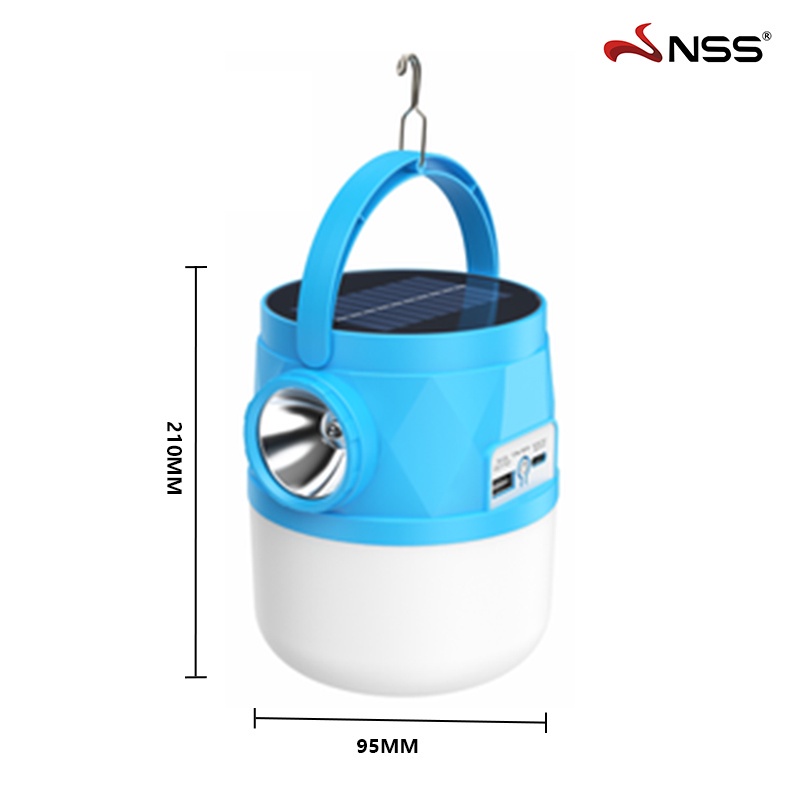 NSS Solar Lantern LED Camping Lantern Rechargeable Solar USB Portable ...