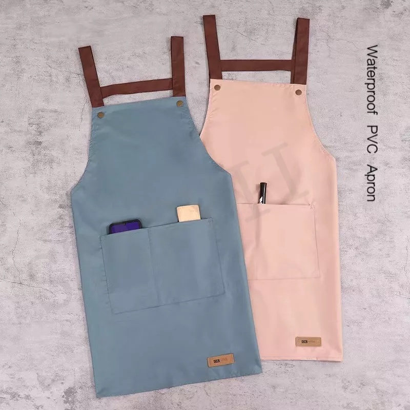 「Ready Stock」Premium Waterproof Kitchen Apron, Durable Cotton Canvas ...