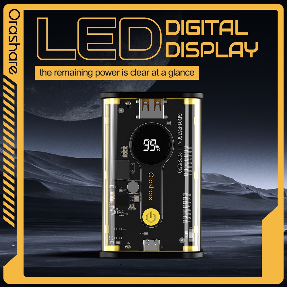 Orashare OT20 /OT20CL 20000mAh Powerbank Compact Transparent PD 20W ...