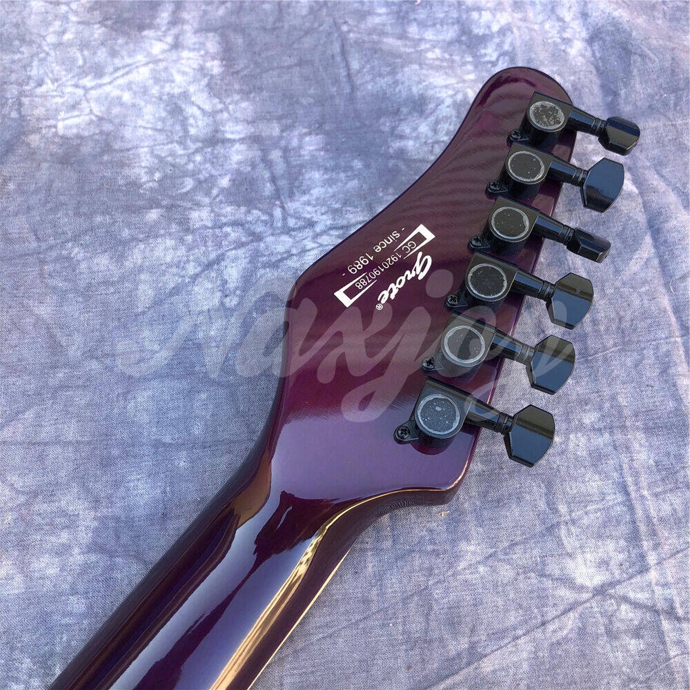 New Arrival Telecaster Electric Guitar Purple Flame Maple Top Body 22 ...